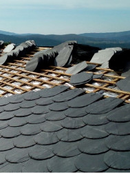 Samaca slate is the material for the finicky roofs